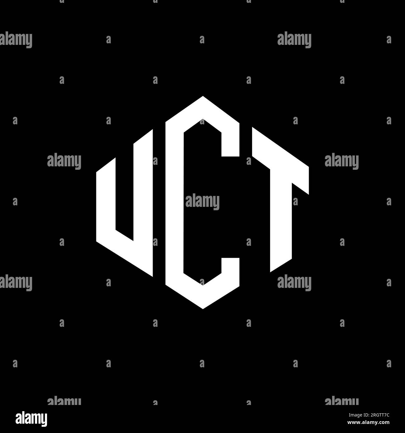 UCT letter logo design with polygon shape. UCT polygon and cube shape ...
