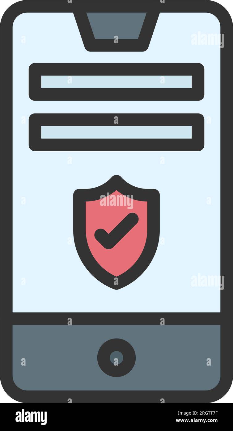 Mobile Security Icon image. Suitable for mobile application Stock ...