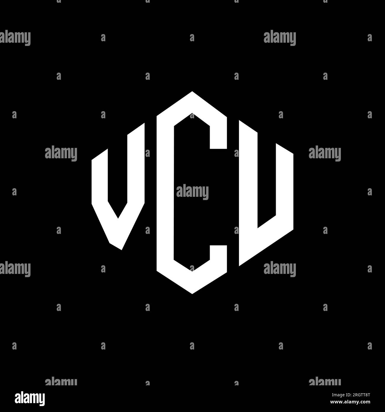 VCU letter logo design with polygon shape. VCU polygon and cube shape ...
