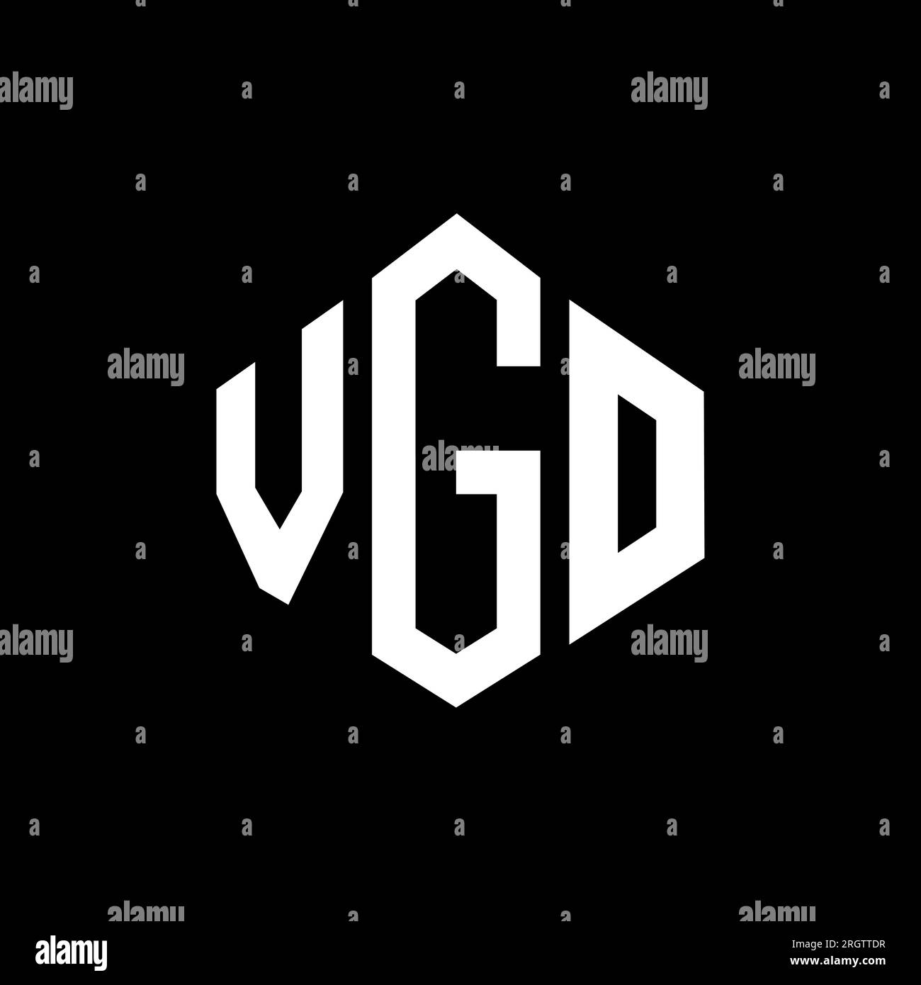 VGO letter logo design with polygon shape. VGO polygon and cube shape ...