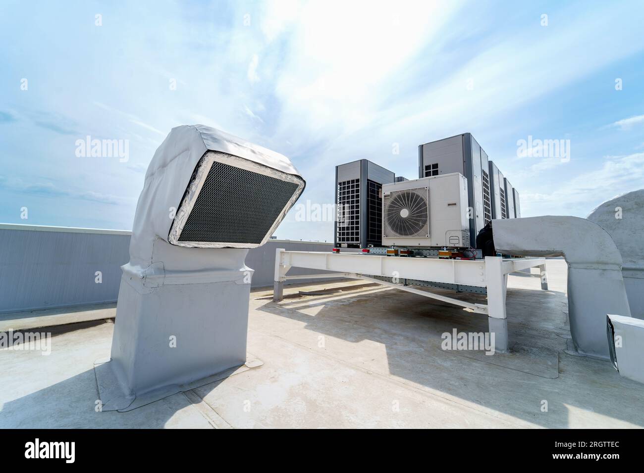 The air conditioning and ventilation system of industrial building on ...