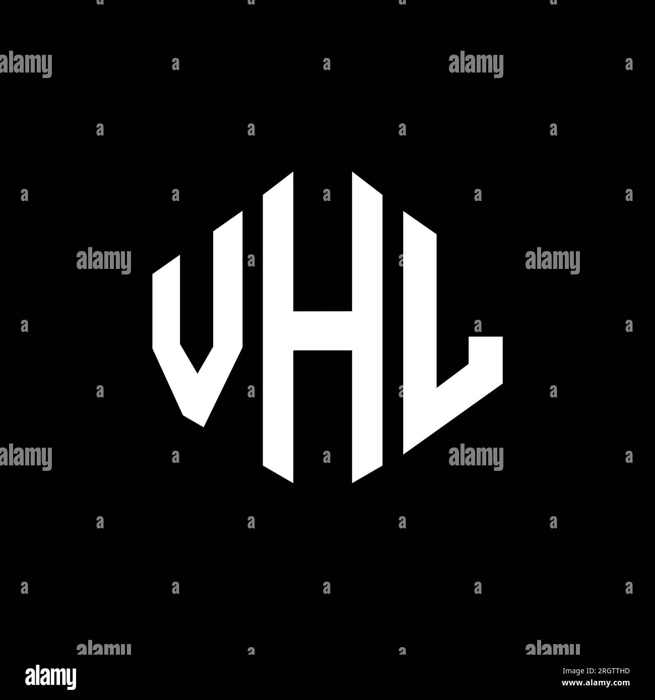VHL letter logo design with polygon shape. VHL polygon and cube shape ...