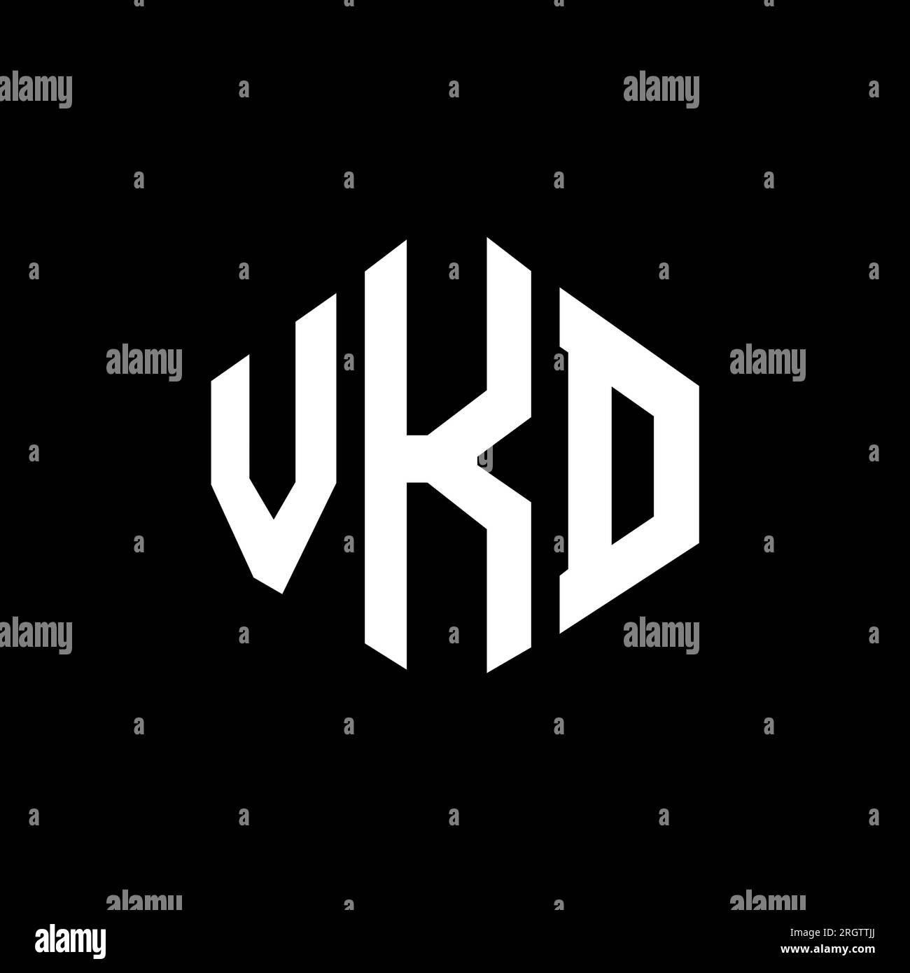 VKD letter logo design with polygon shape. VKD polygon and cube shape ...