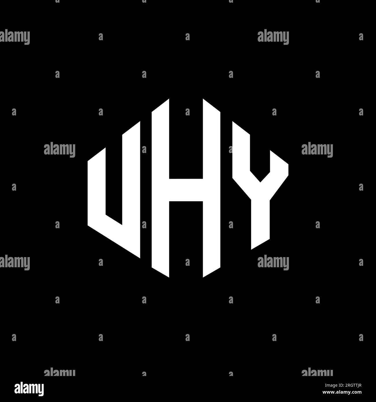 UHY letter logo design with polygon shape. UHY polygon and cube shape ...