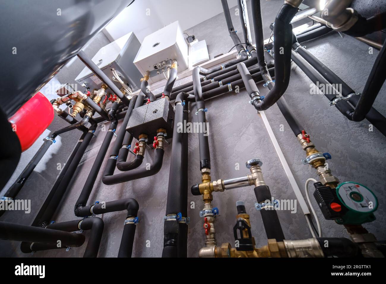 Modern electric boiler room in the house Stock Photo - Alamy