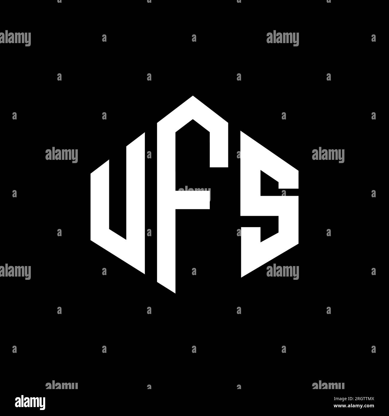 UFS letter logo design with polygon shape. UFS polygon and cube shape ...
