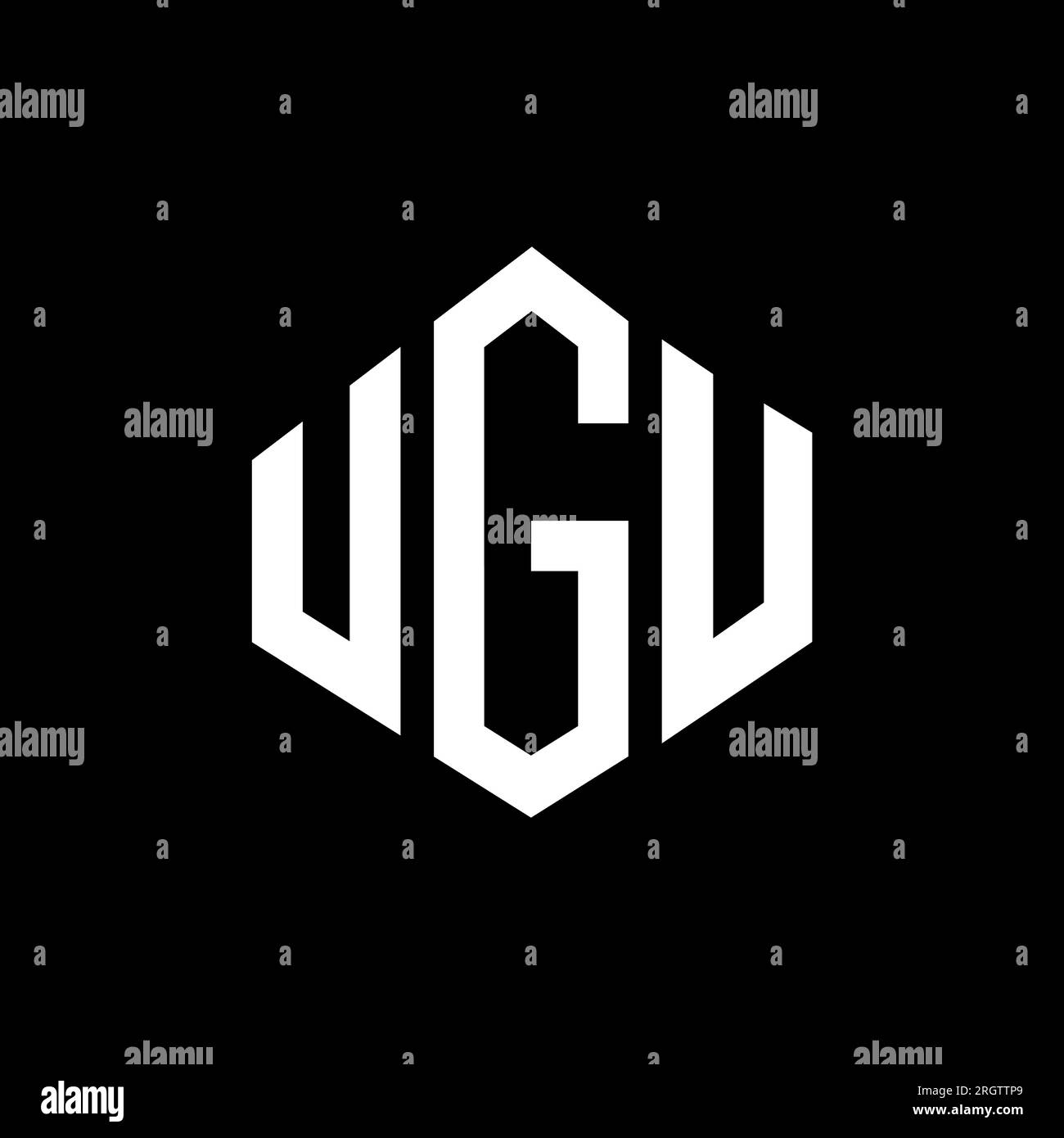 UGU letter logo design with polygon shape. UGU polygon and cube shape ...