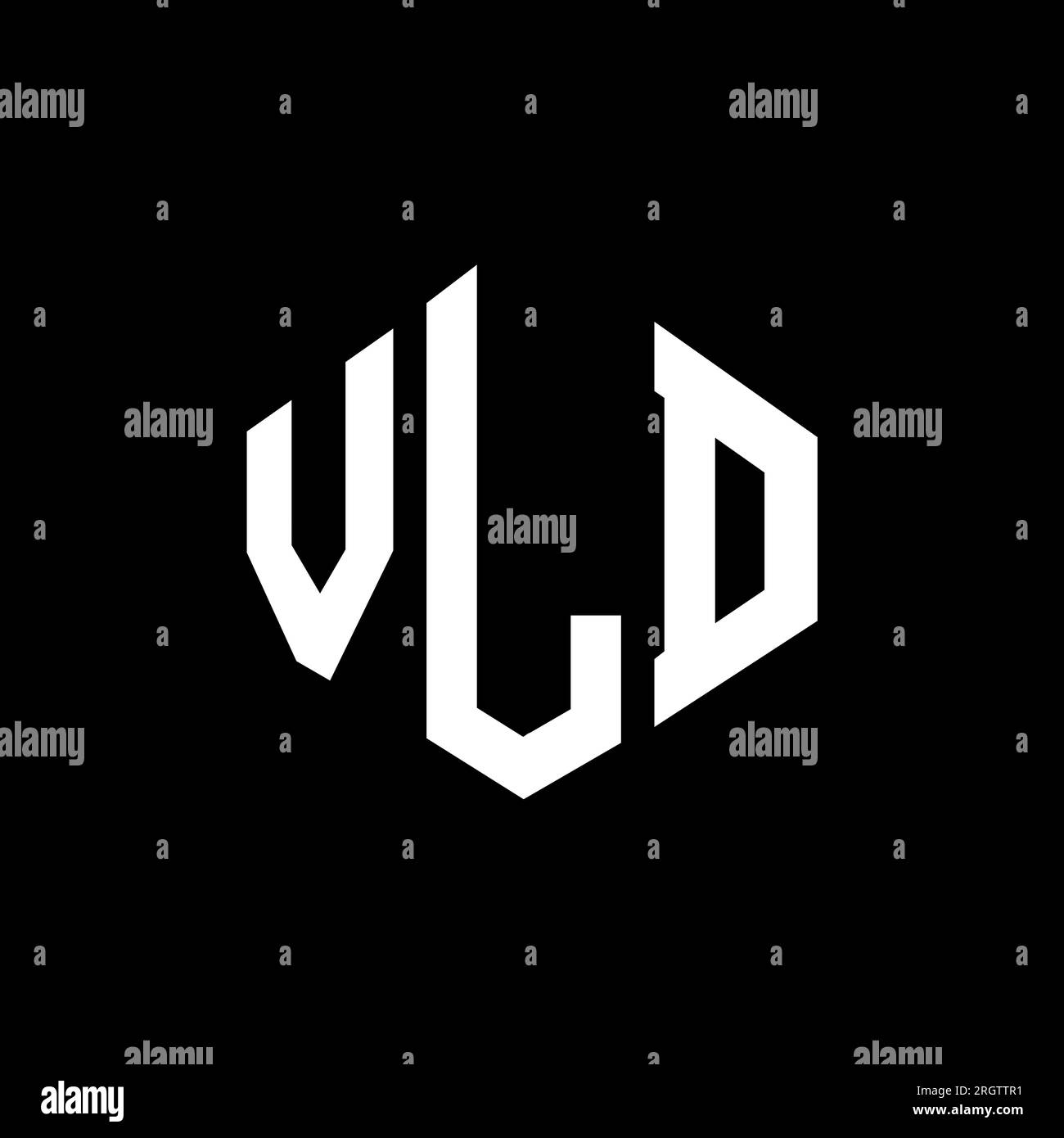 VLD letter logo design with polygon shape. VLD polygon and cube shape ...