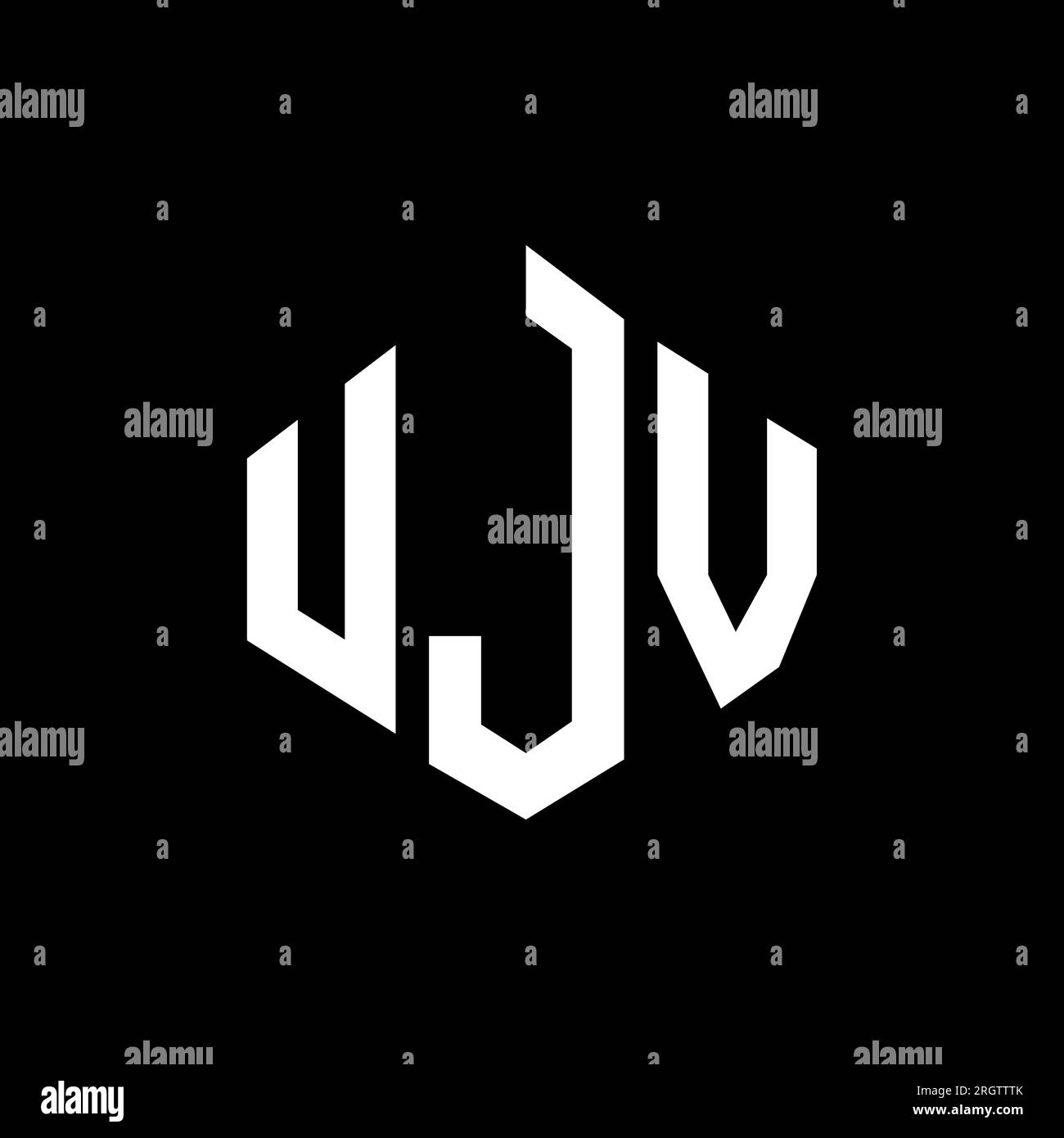 UJV letter logo design with polygon shape. UJV polygon and cube shape ...