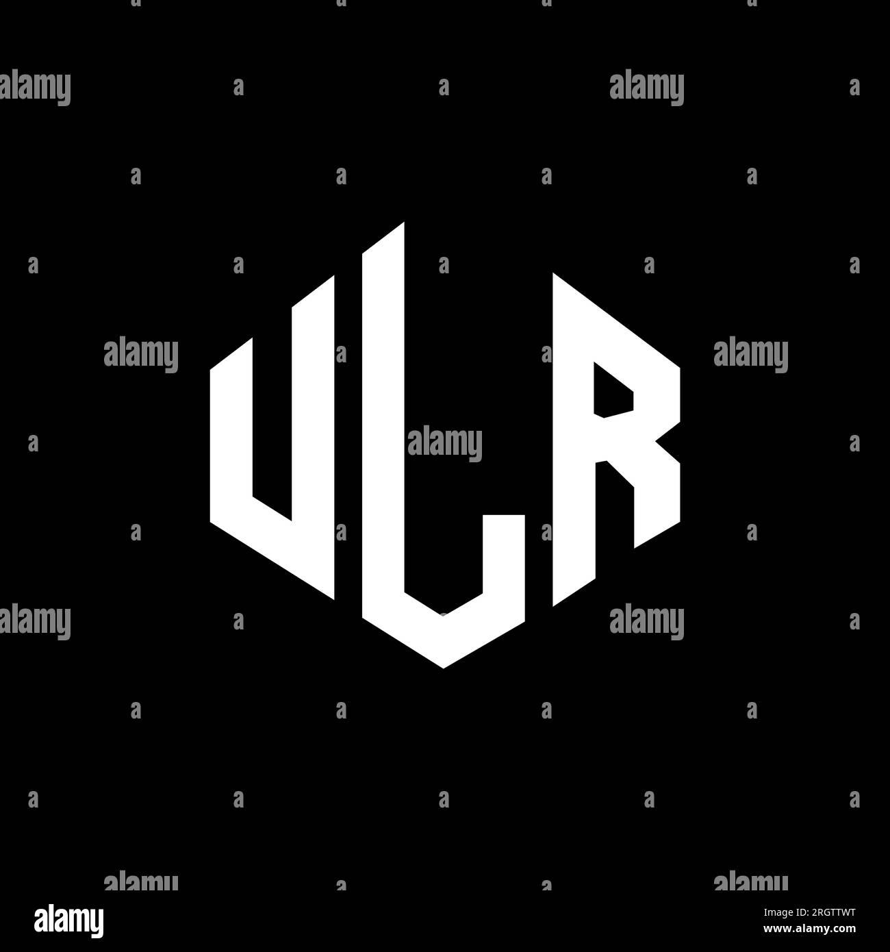 ULR letter logo design with polygon shape. ULR polygon and cube shape ...