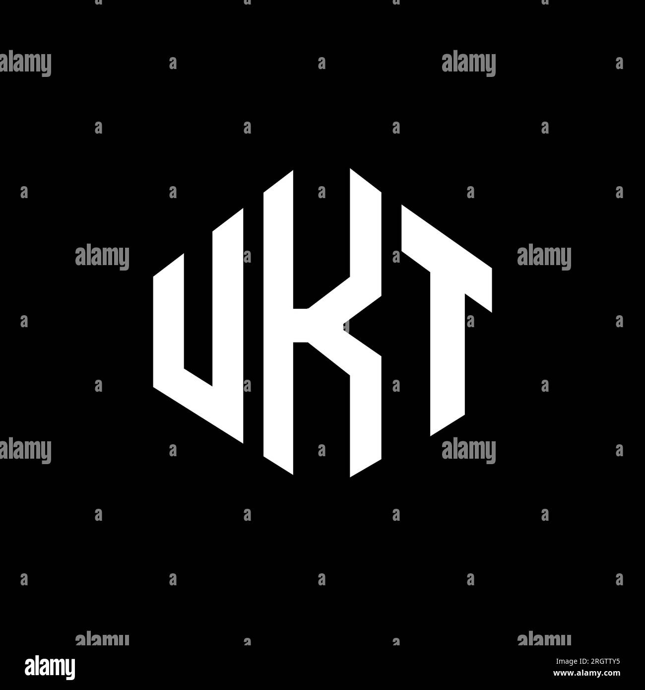 UKT letter logo design with polygon shape. UKT polygon and cube shape ...