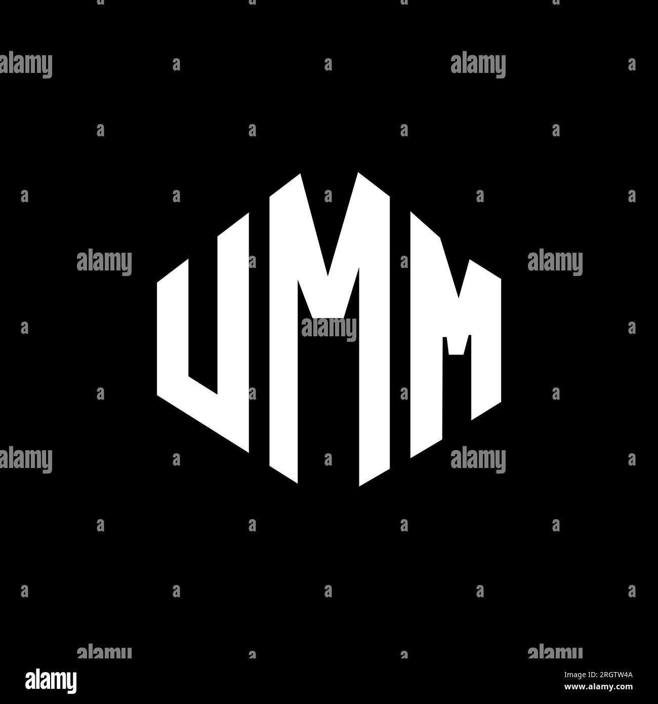 UMM letter logo design with polygon shape. UMM polygon and cube shape ...