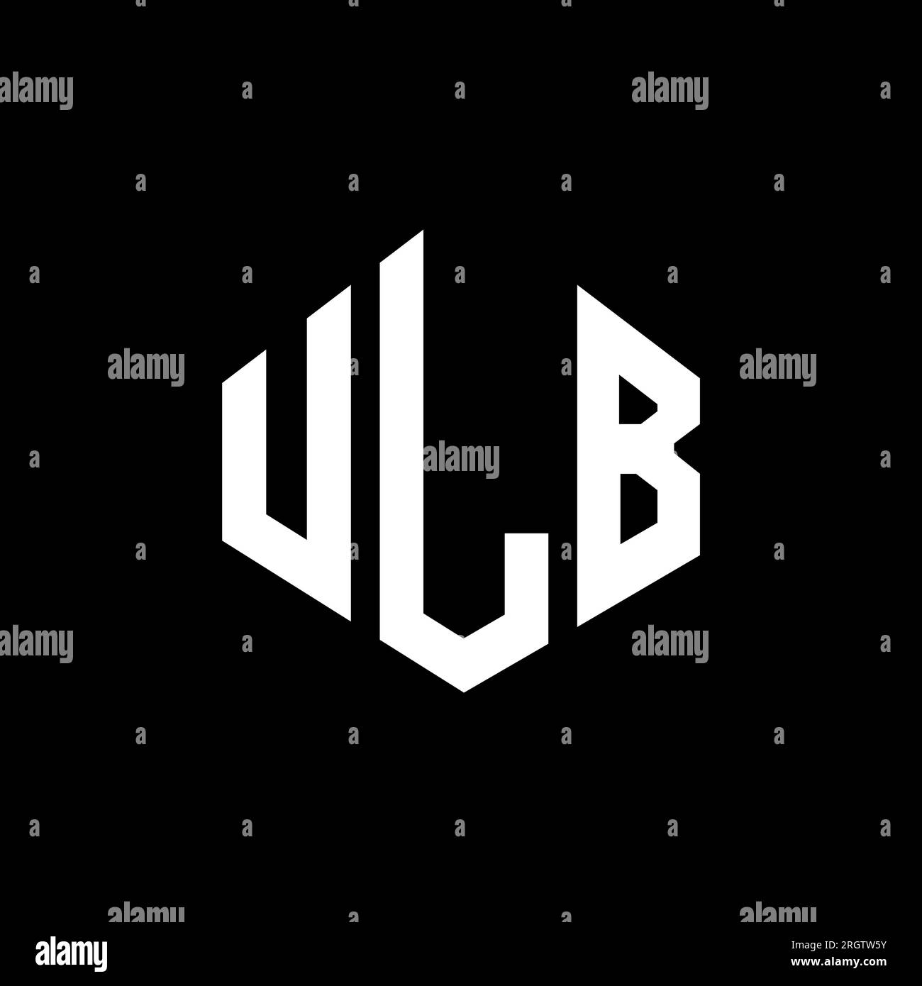 ULB letter logo design with polygon shape. ULB polygon and cube shape ...