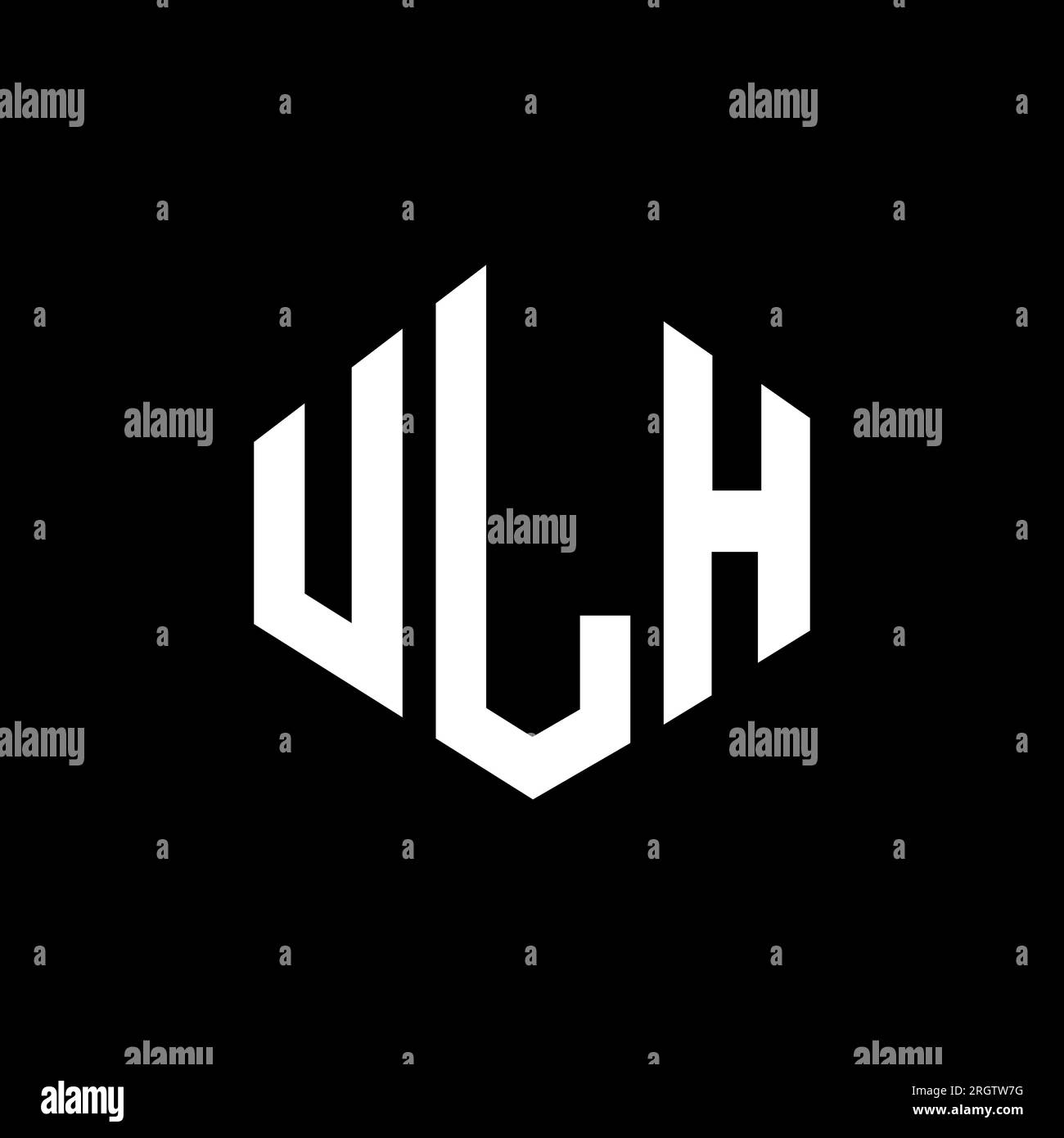 ULH letter logo design with polygon shape. ULH polygon and cube shape ...