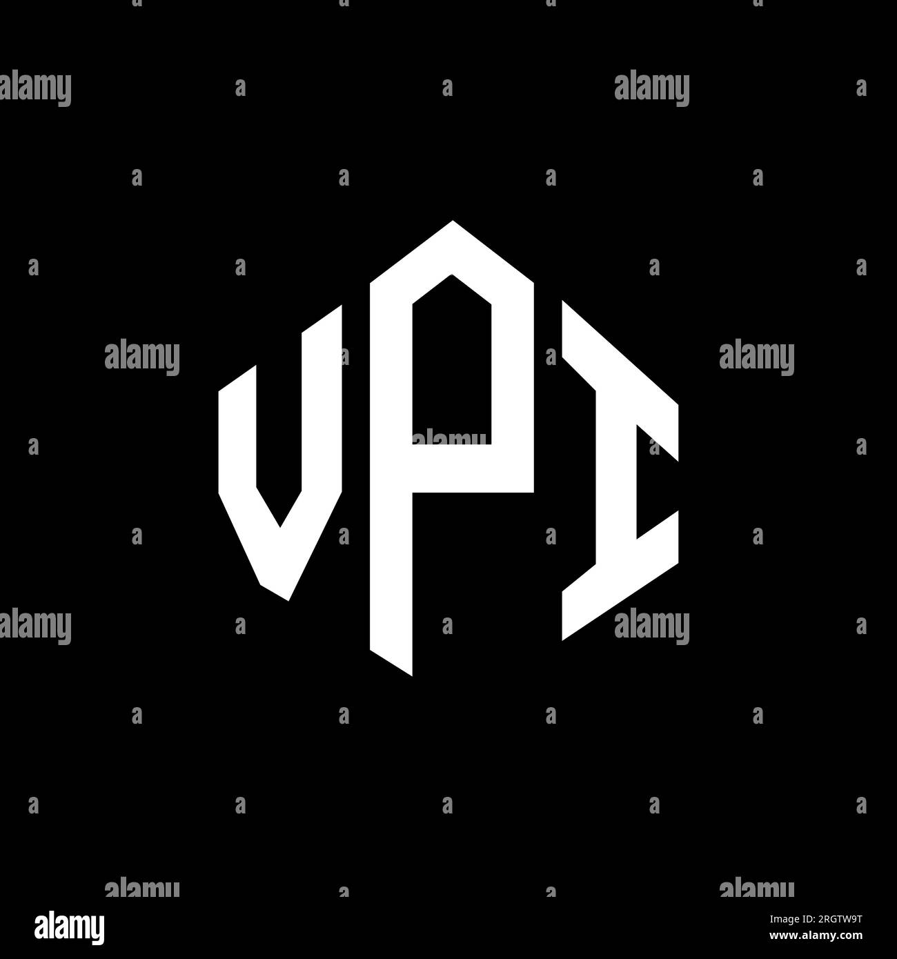 VPI letter logo design with polygon shape. VPI polygon and cube shape ...
