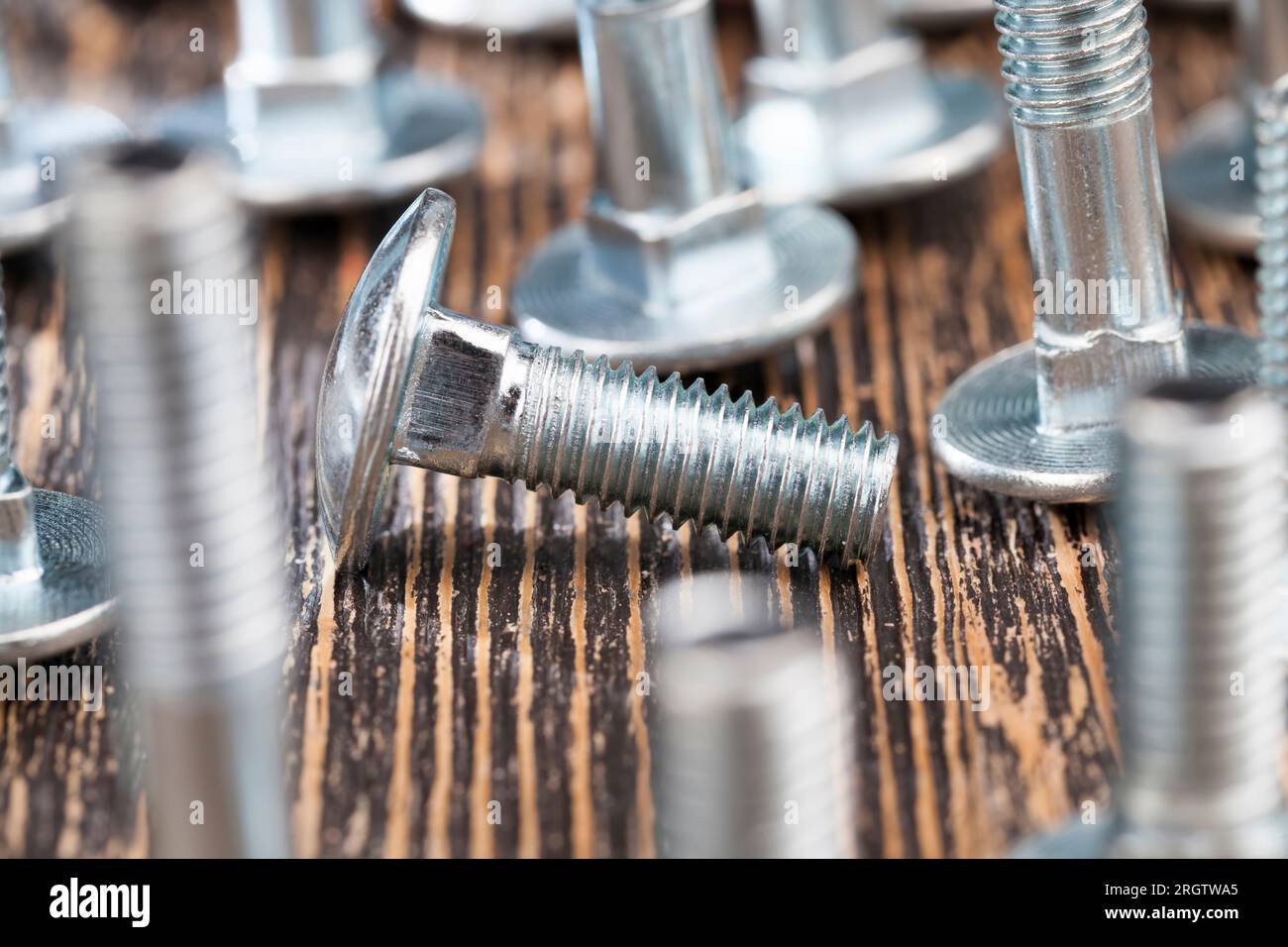 steel metal bolts for construction and installation work, bolts for screwing nuts Stock Photo ...