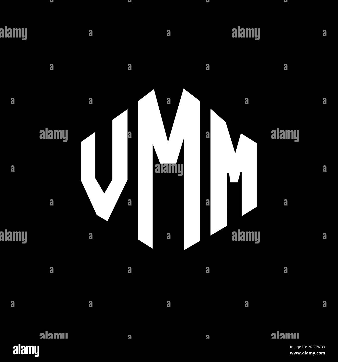 VMM letter logo design with polygon shape. VMM polygon and cube shape ...