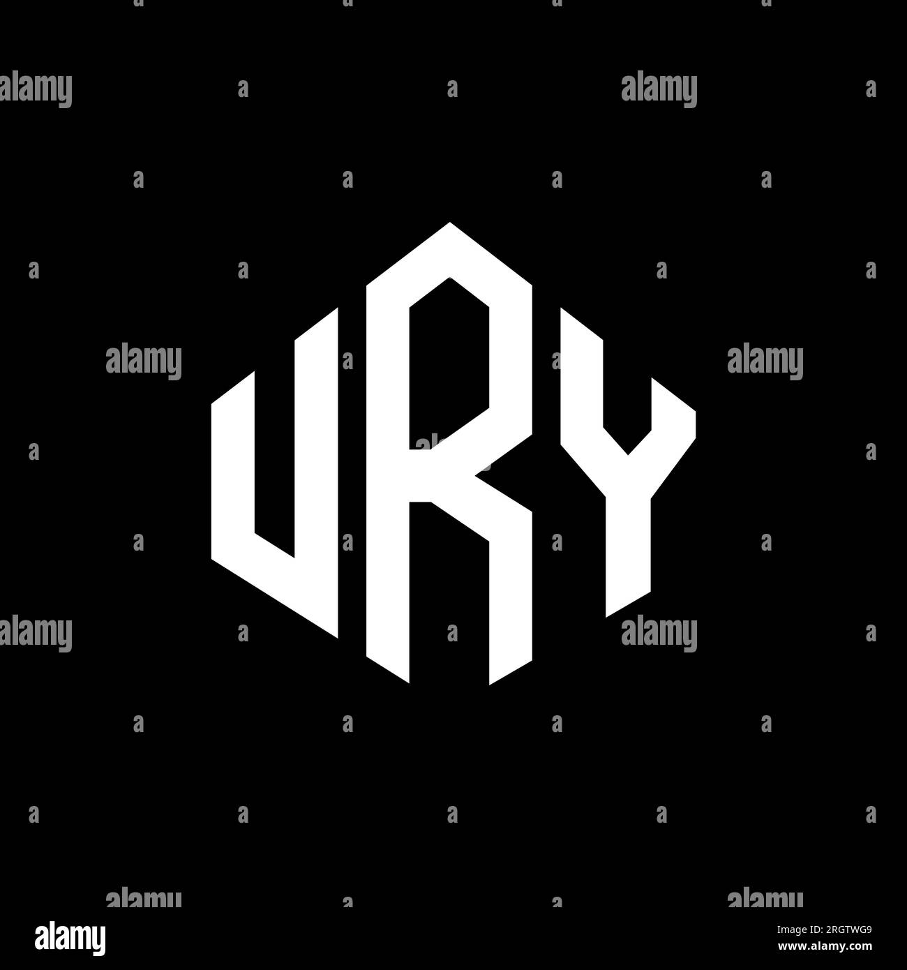 URY letter logo design with polygon shape. URY polygon and cube shape ...