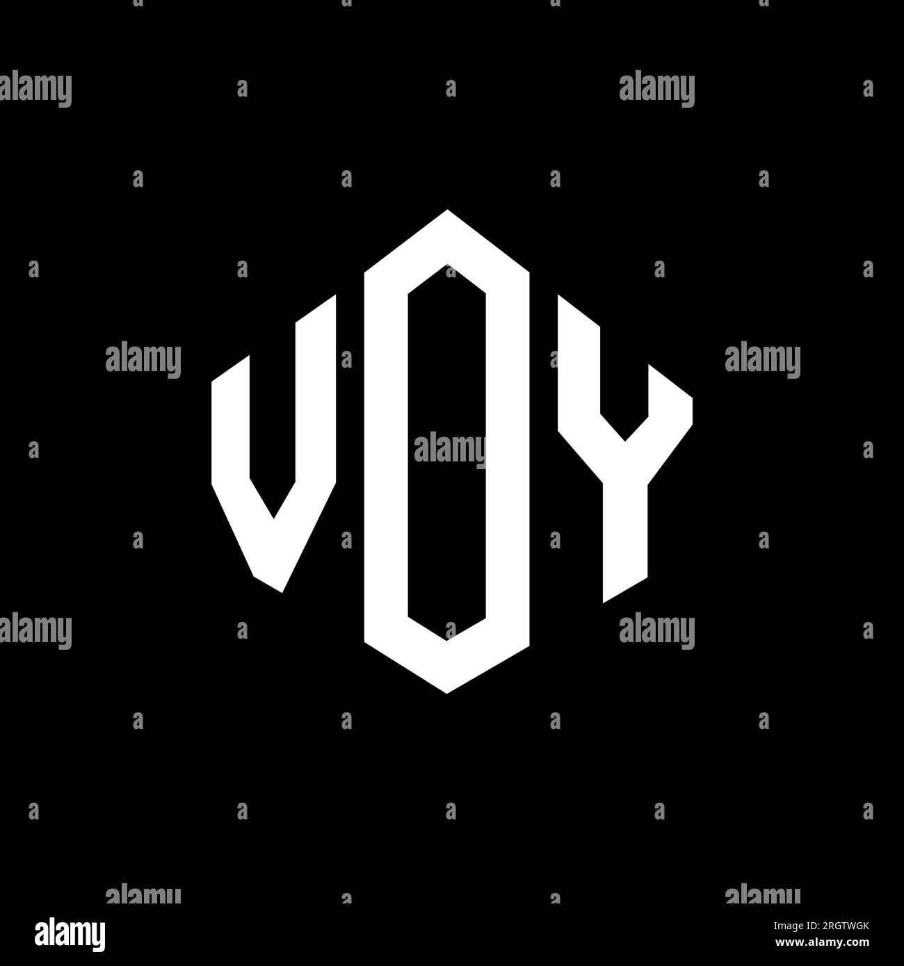 VOY letter logo design with polygon shape. VOY polygon and cube shape ...