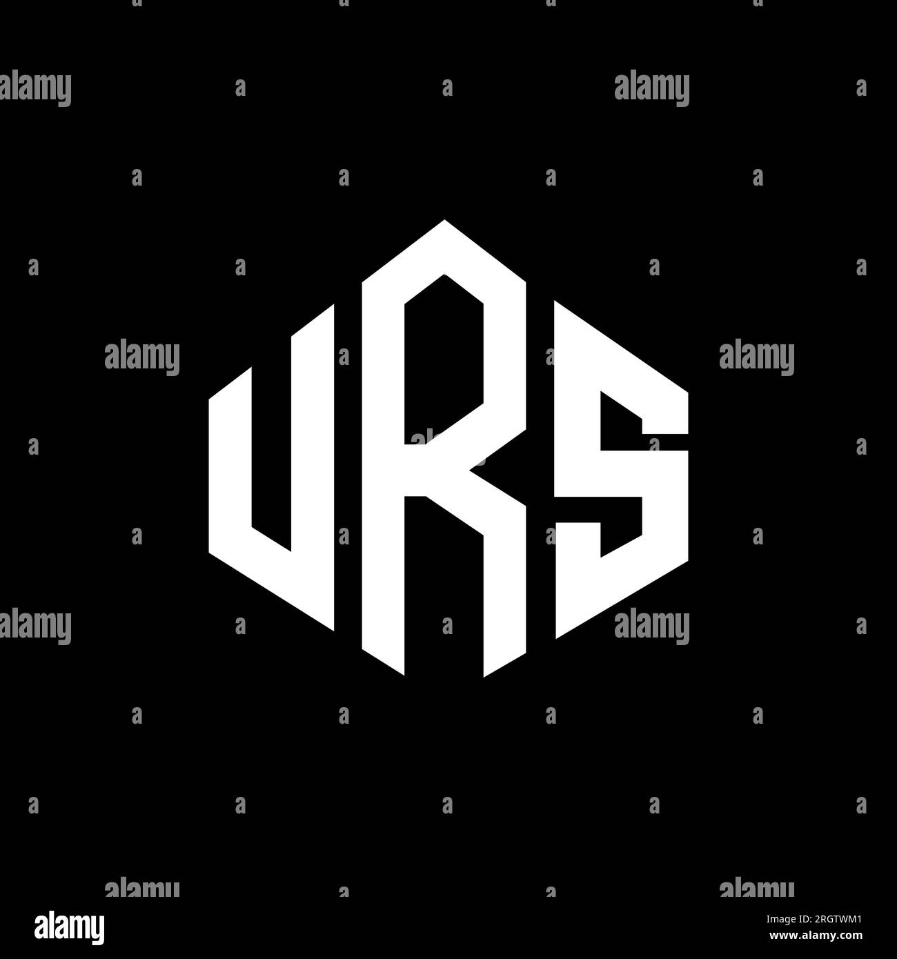 URS letter logo design with polygon shape. URS polygon and cube shape logo design. URS hexagon ...