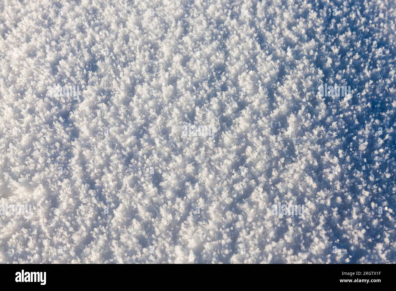 soft but frozen snow that fell during the snowfall, snowfall in the ...