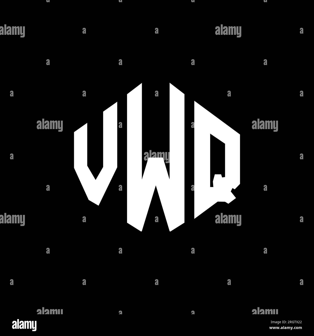 VWQ letter logo design with polygon shape. VWQ polygon and cube shape ...