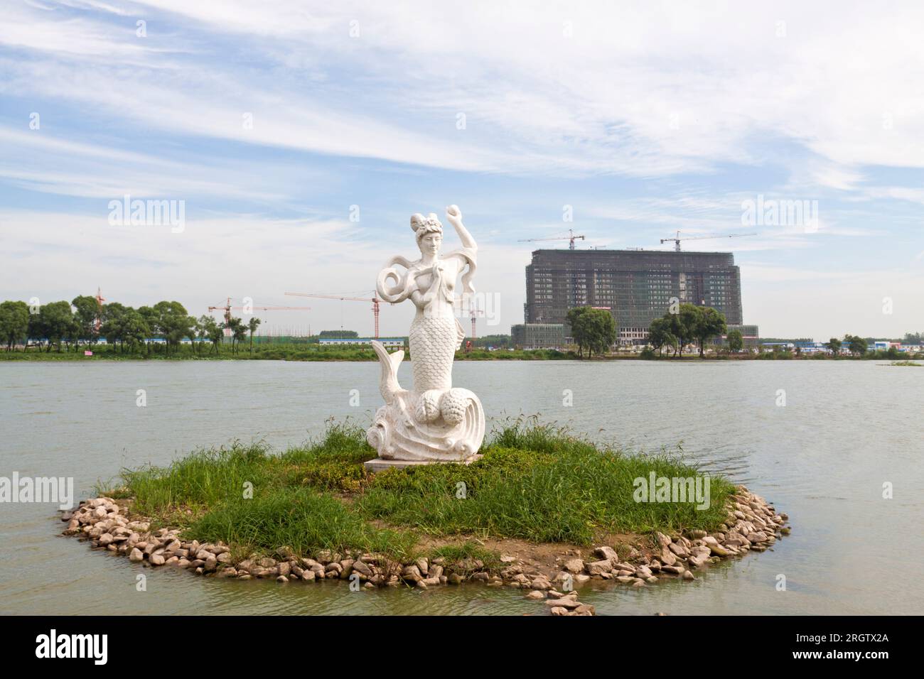 little mermaid statue in the park, in China Stock Photo - Alamy