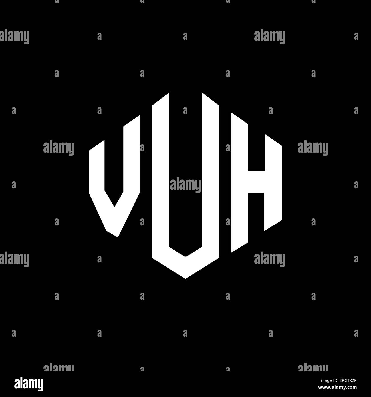 VUH letter logo design with polygon shape. VUH polygon and cube shape ...