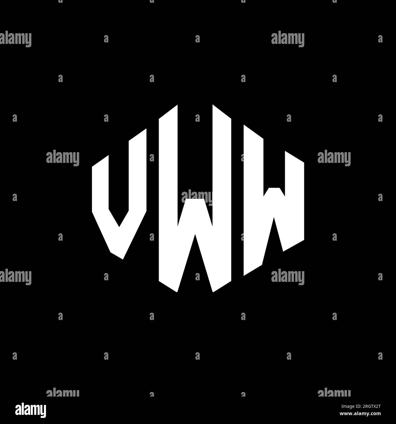 VWW letter logo design with polygon shape. VWW polygon and cube shape ...