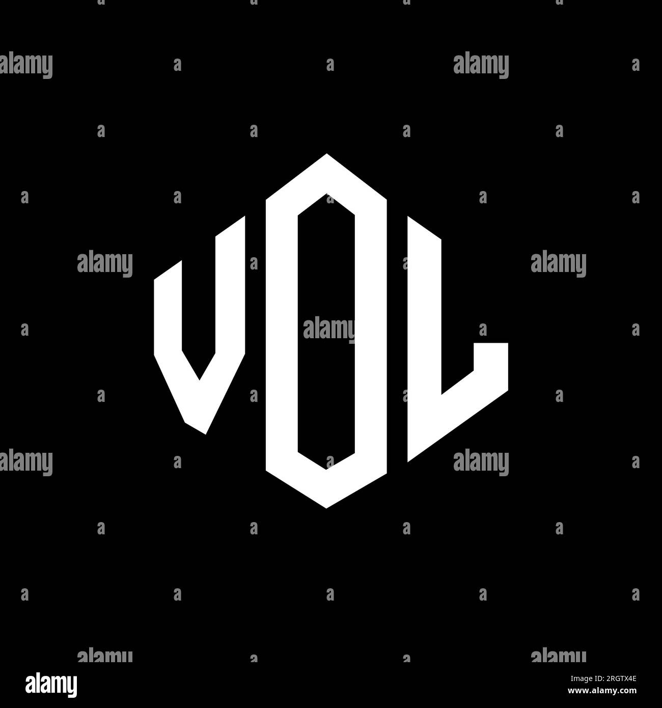 VOL letter logo design with polygon shape. VOL polygon and cube shape ...