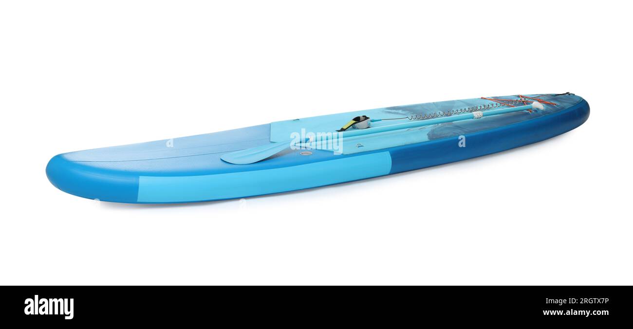 One SUP board isolated on white. Water sport Stock Photo - Alamy