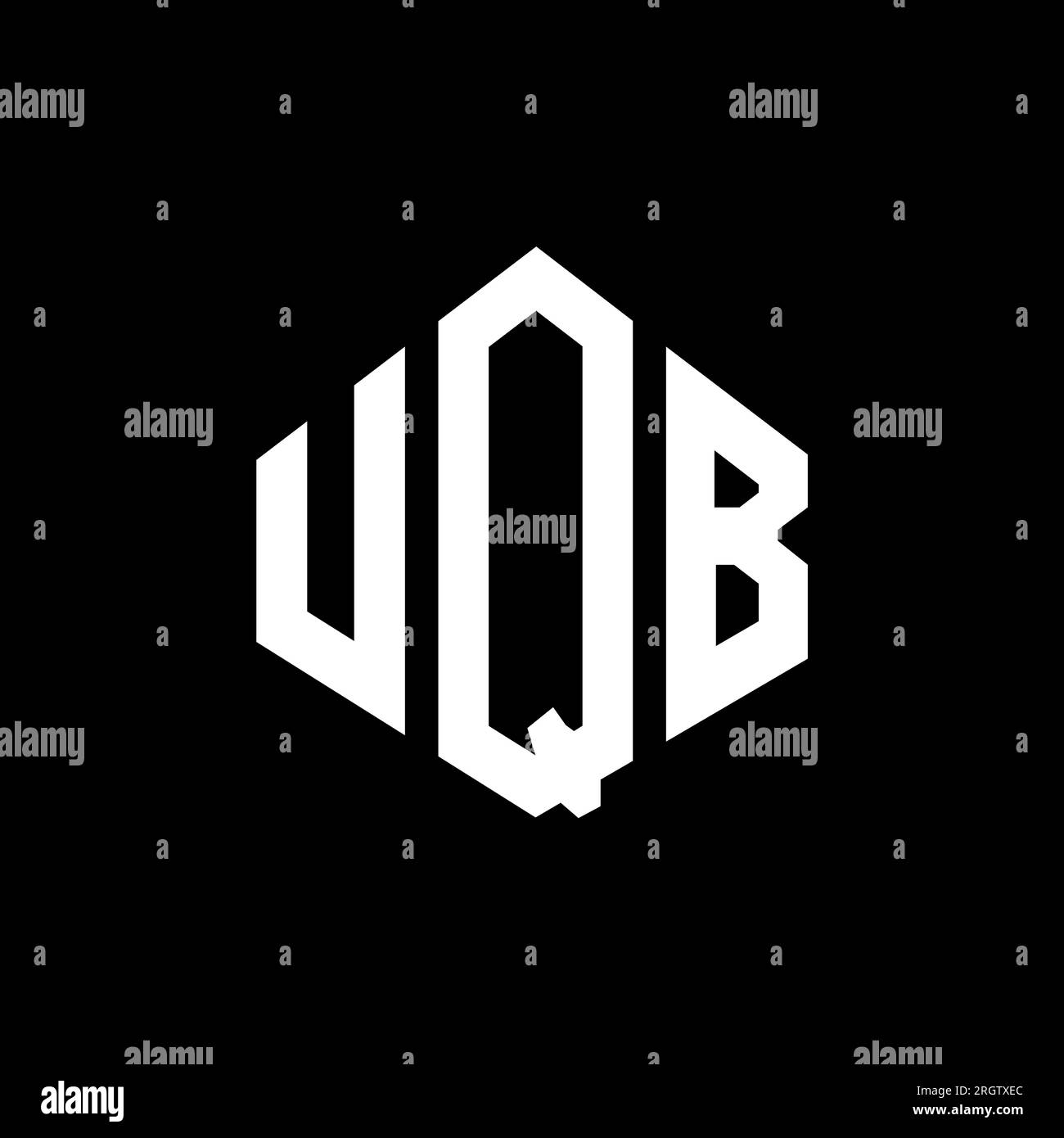 UQB letter logo design with polygon shape. UQB polygon and cube shape ...