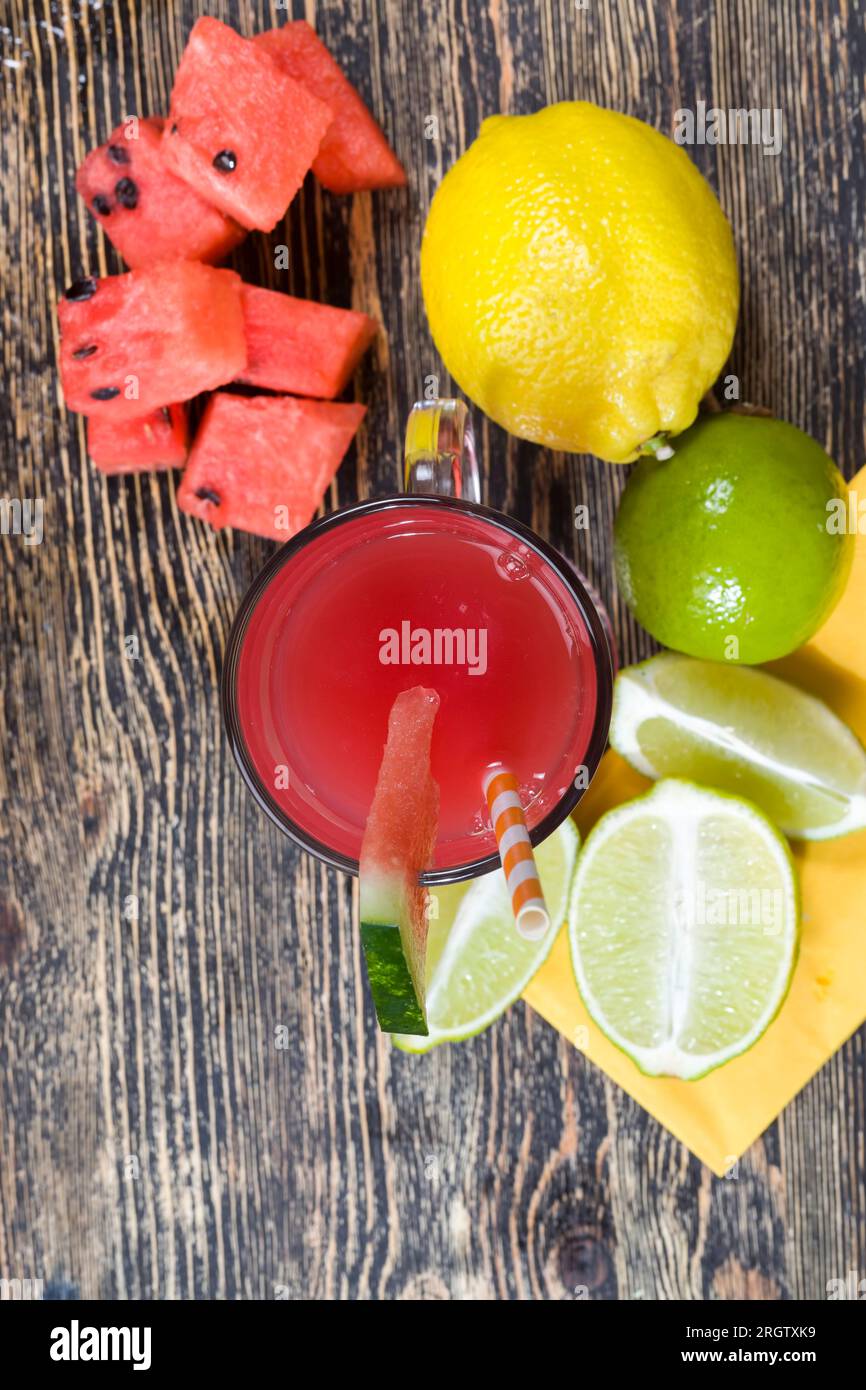 natural juices from red watermelon pulp, delicious and sweet refreshing ...