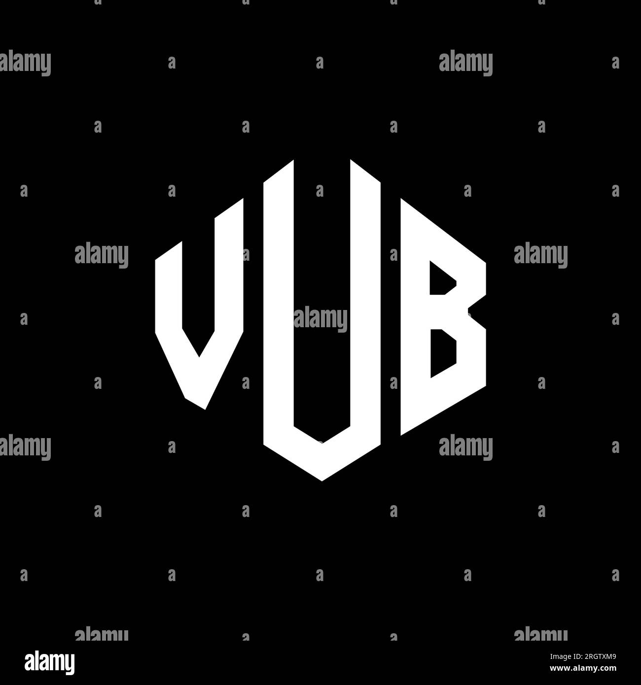 VUB letter logo design with polygon shape. VUB polygon and cube shape ...