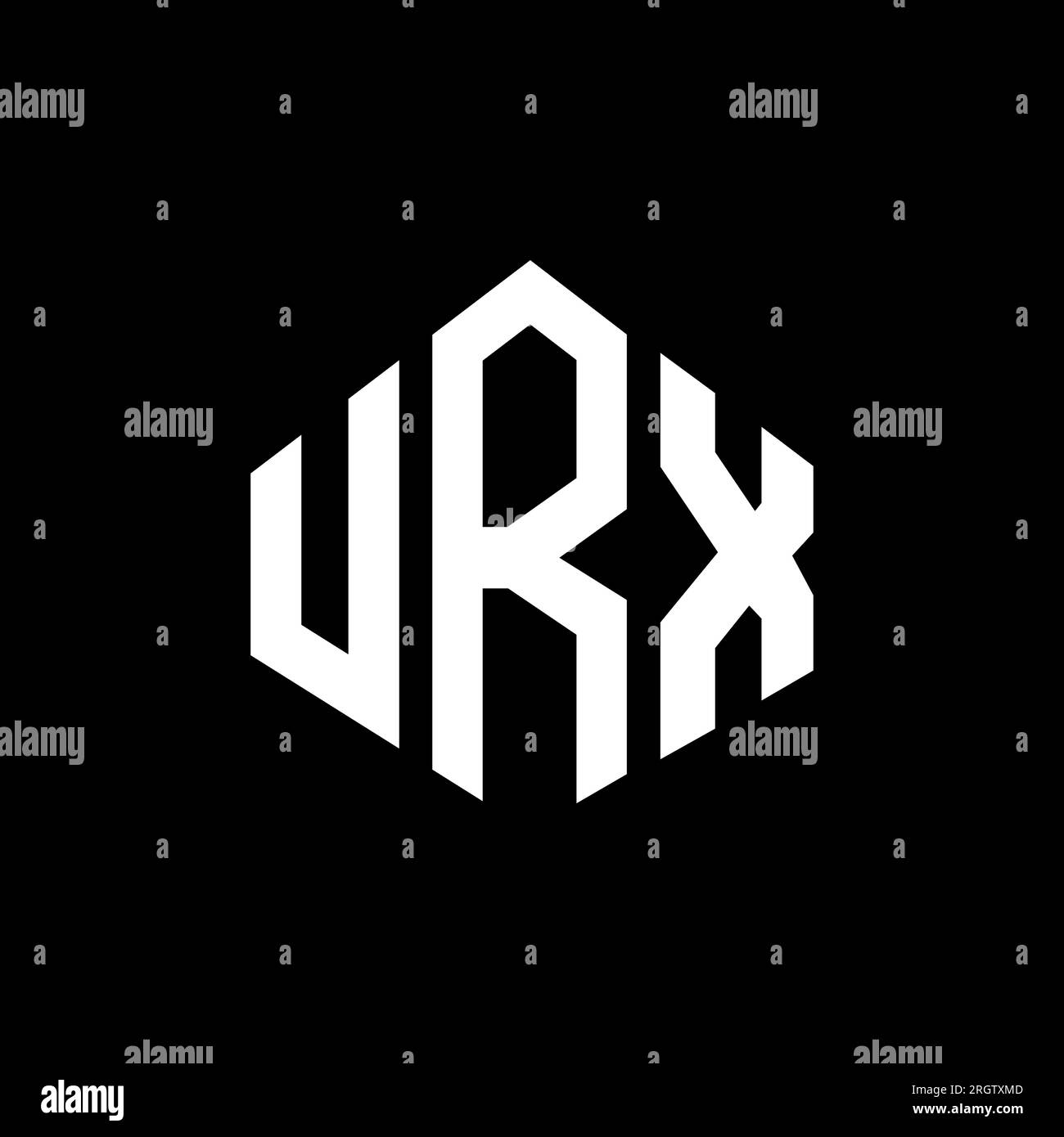 URX letter logo design with polygon shape. URX polygon and cube shape ...