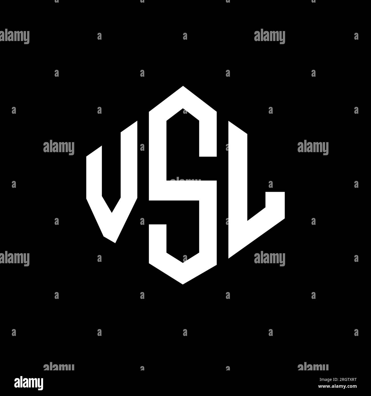 VSL letter logo design with polygon shape. VSL polygon and cube shape ...