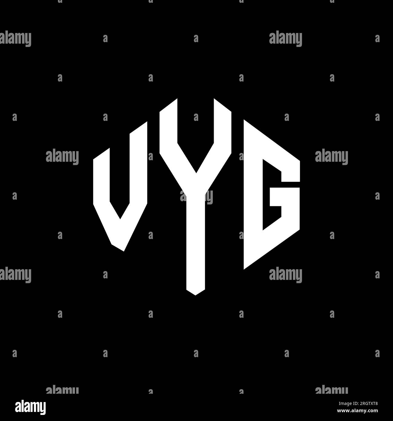 VYG letter logo design with polygon shape. VYG polygon and cube shape logo design. VYG hexagon ...