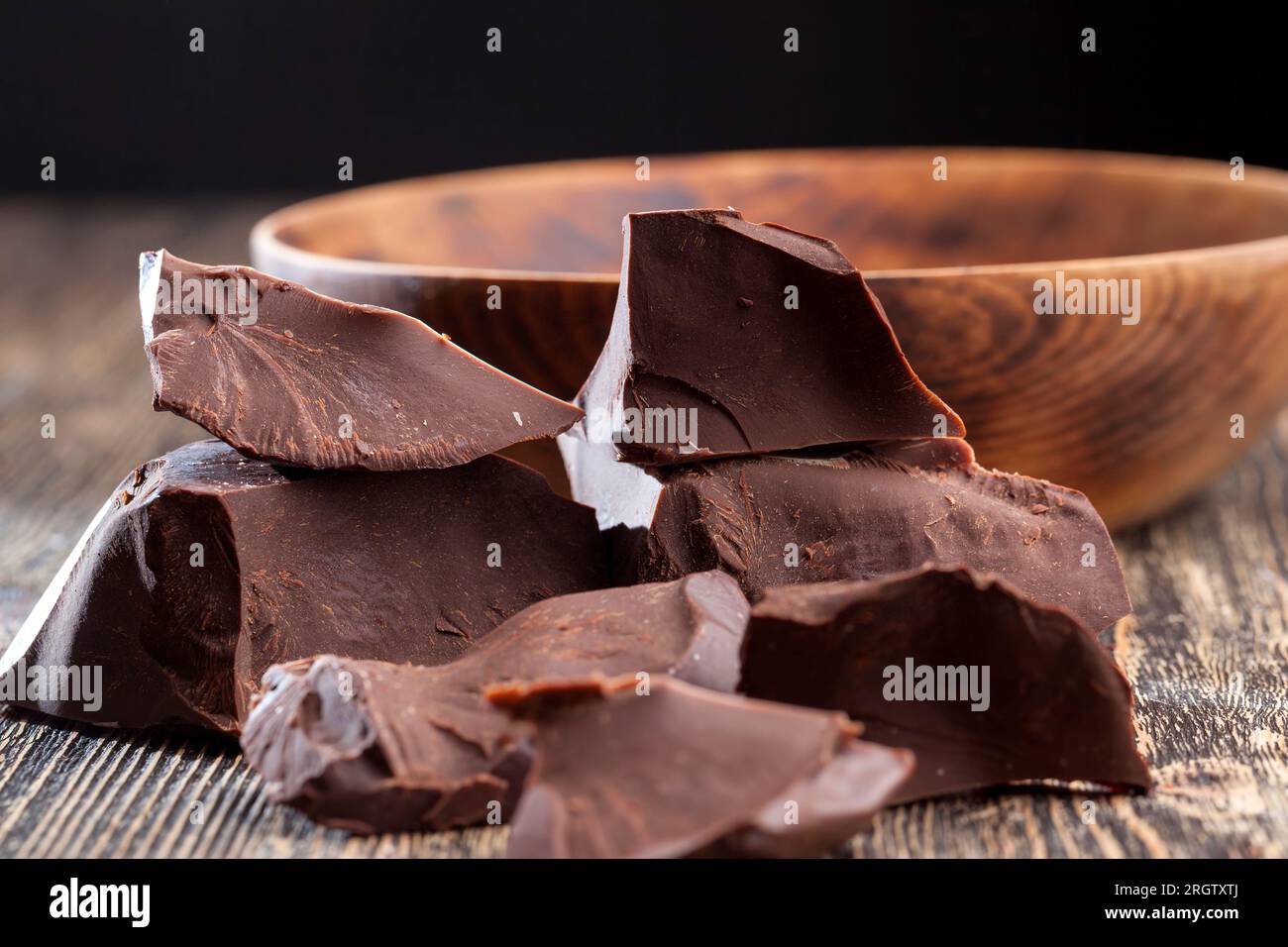 real bitter chocolate broken into chunks, large chunks of chocolate ...