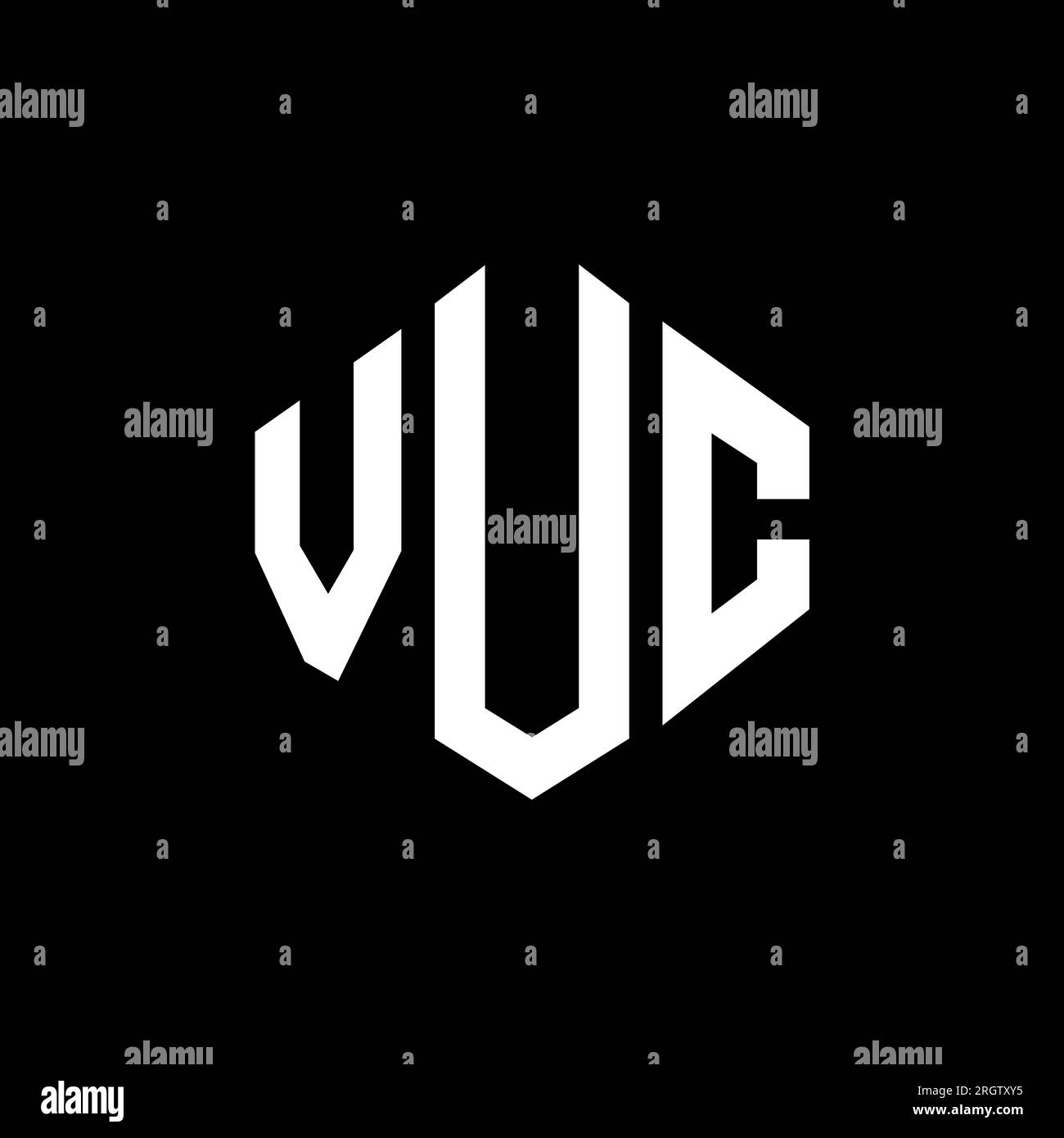VUC letter logo design with polygon shape. VUC polygon and cube shape ...