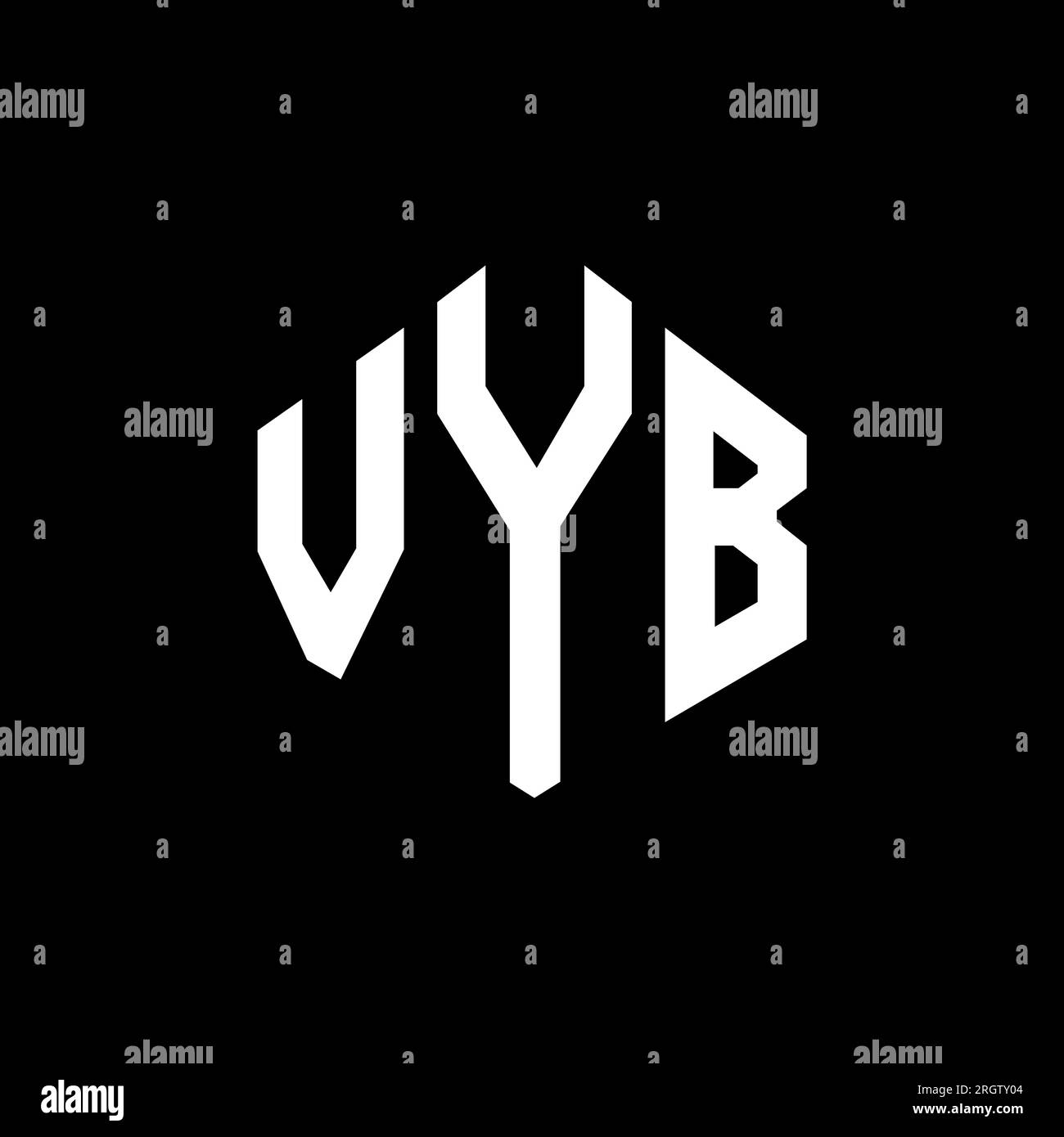 VYB letter logo design with polygon shape. VYB polygon and cube shape ...