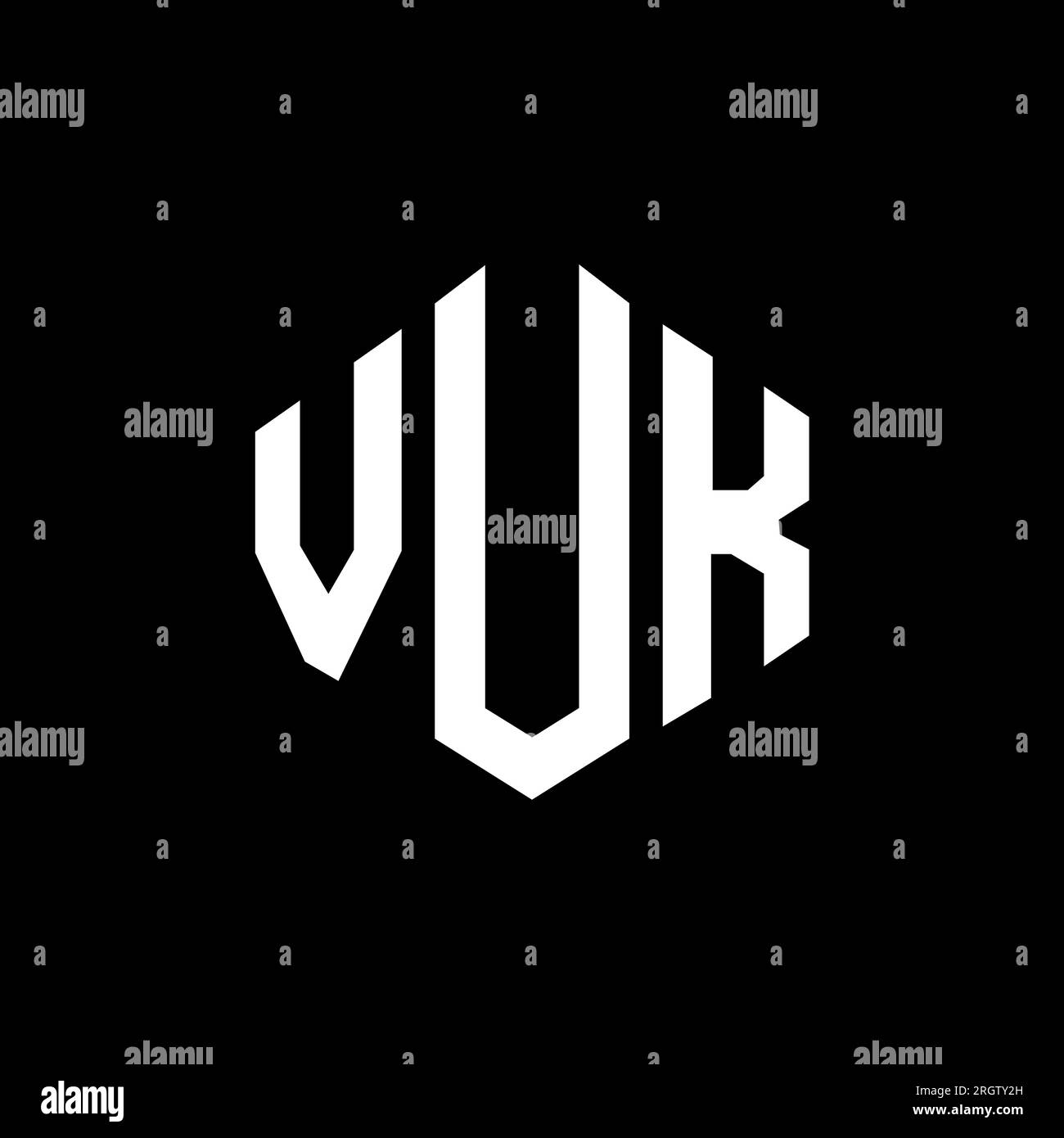 VUK letter logo design with polygon shape. VUK polygon and cube shape ...