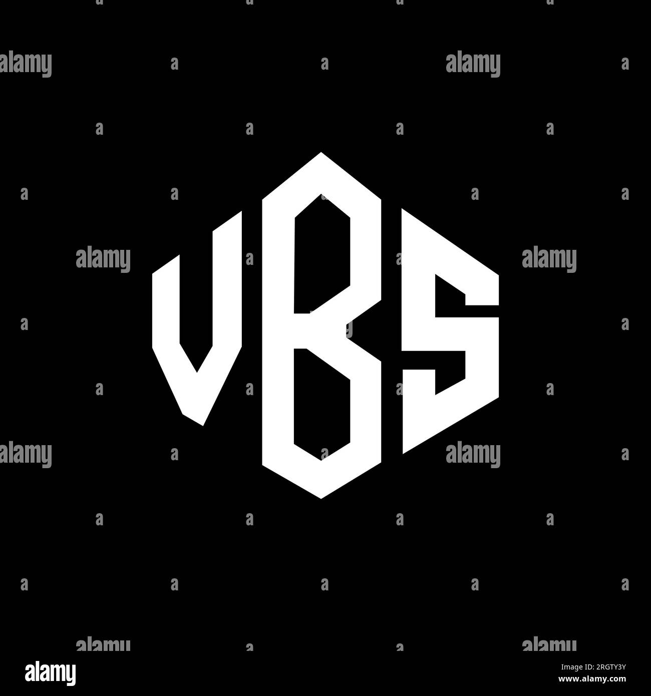 VBS letter logo design with polygon shape. VBS polygon and cube shape ...