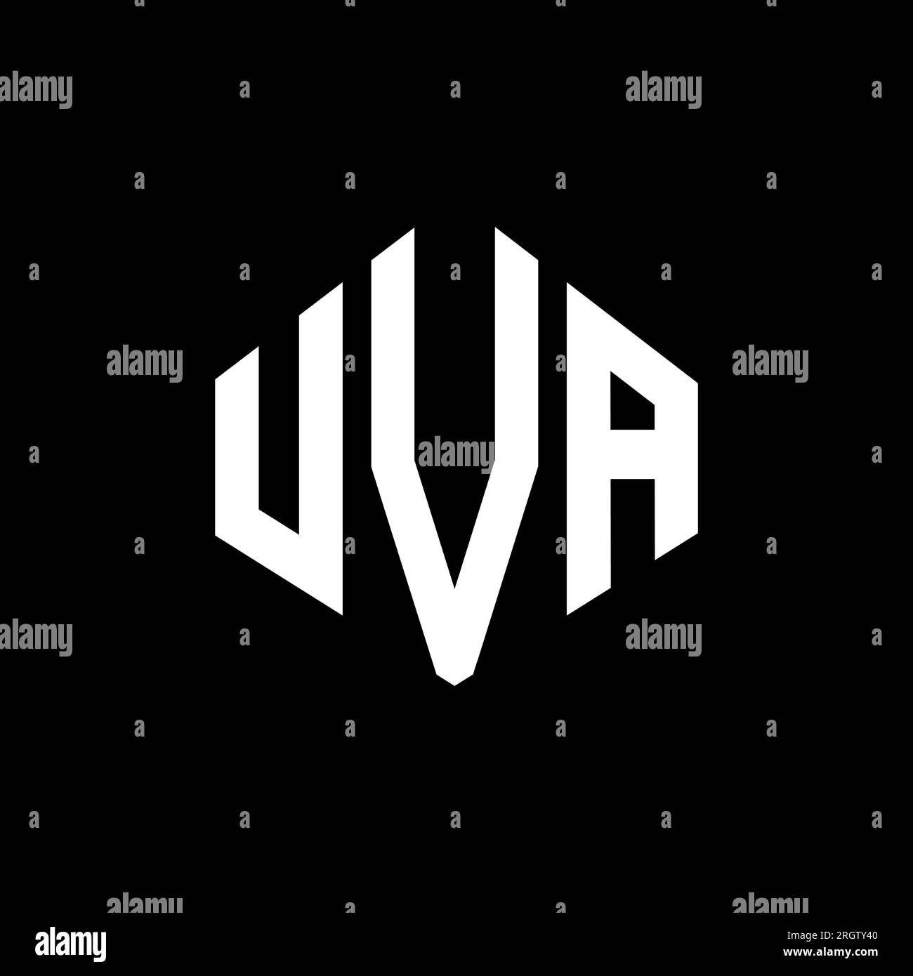 UVA letter logo design with polygon shape. UVA polygon and cube shape ...