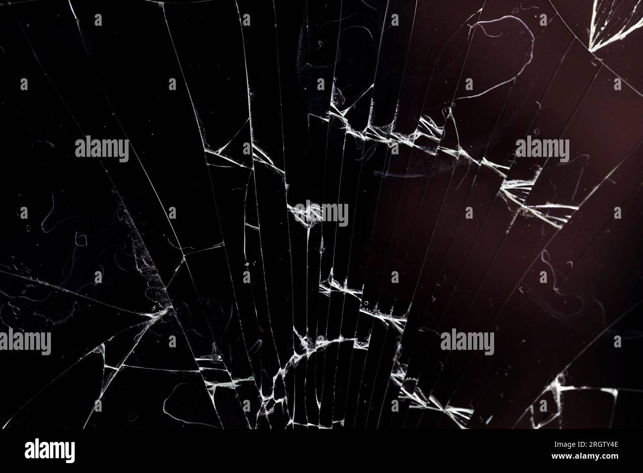 old broken glass with cracks and various stains and dirt Stock Photo ...