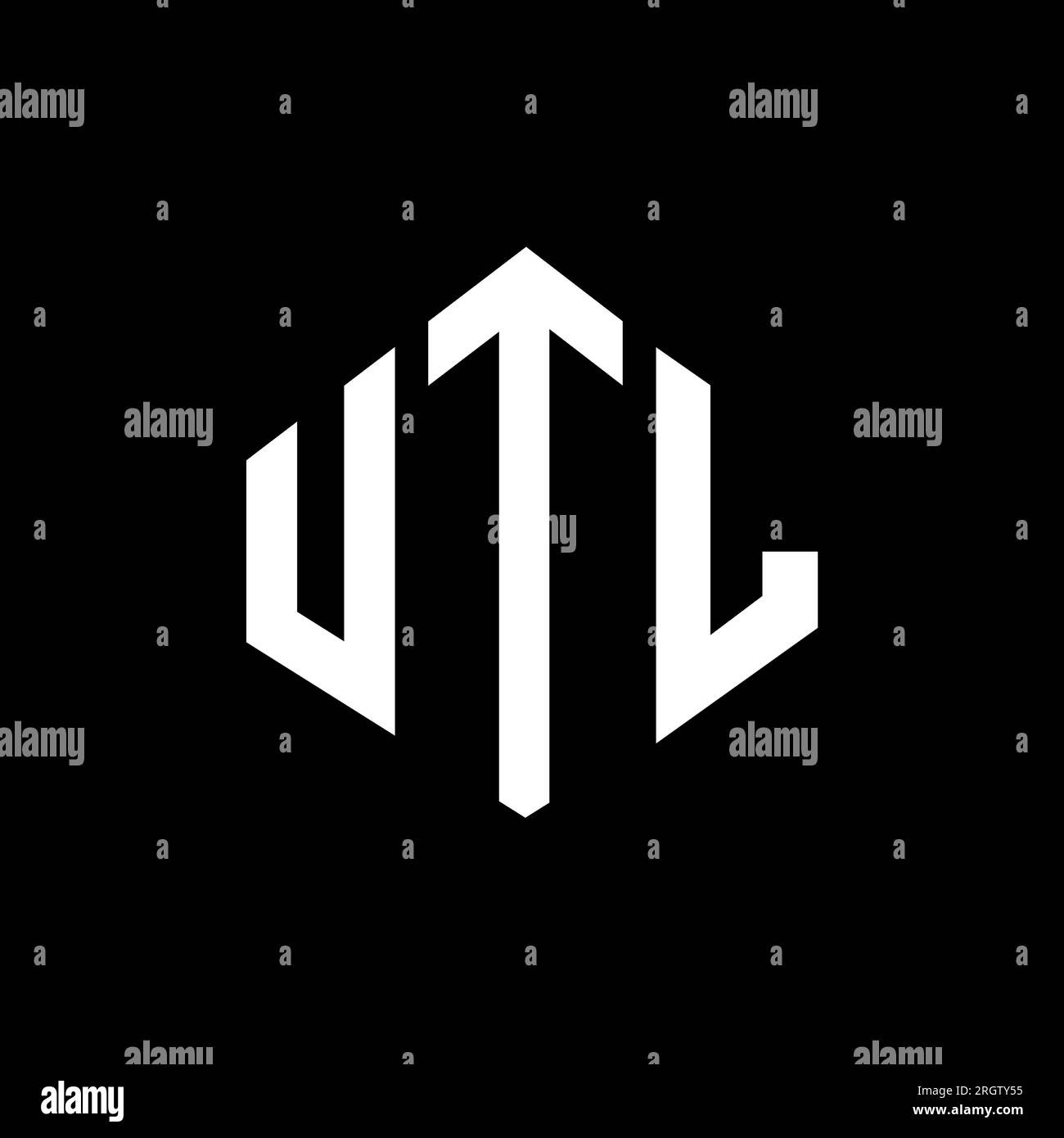 UTL letter logo design with polygon shape. UTL polygon and cube shape ...