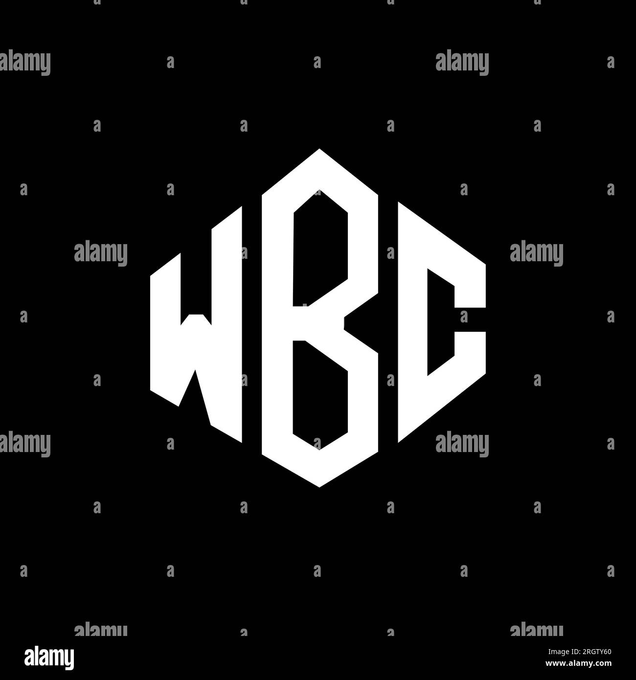 WBC letter logo design with polygon shape. WBC polygon and cube shape logo design. WBC hexagon ...