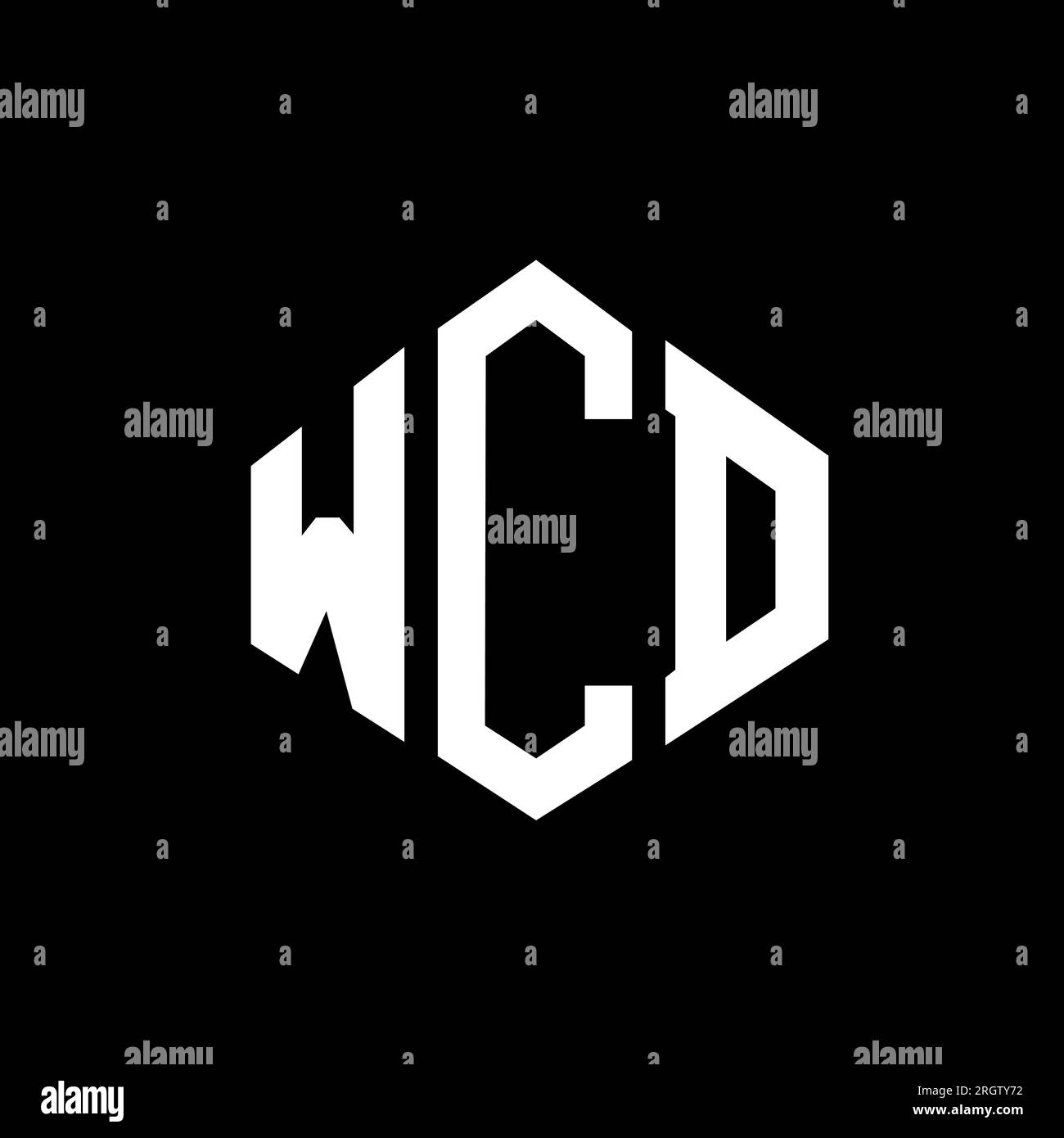 WCD letter logo design with polygon shape. WCD polygon and cube shape ...
