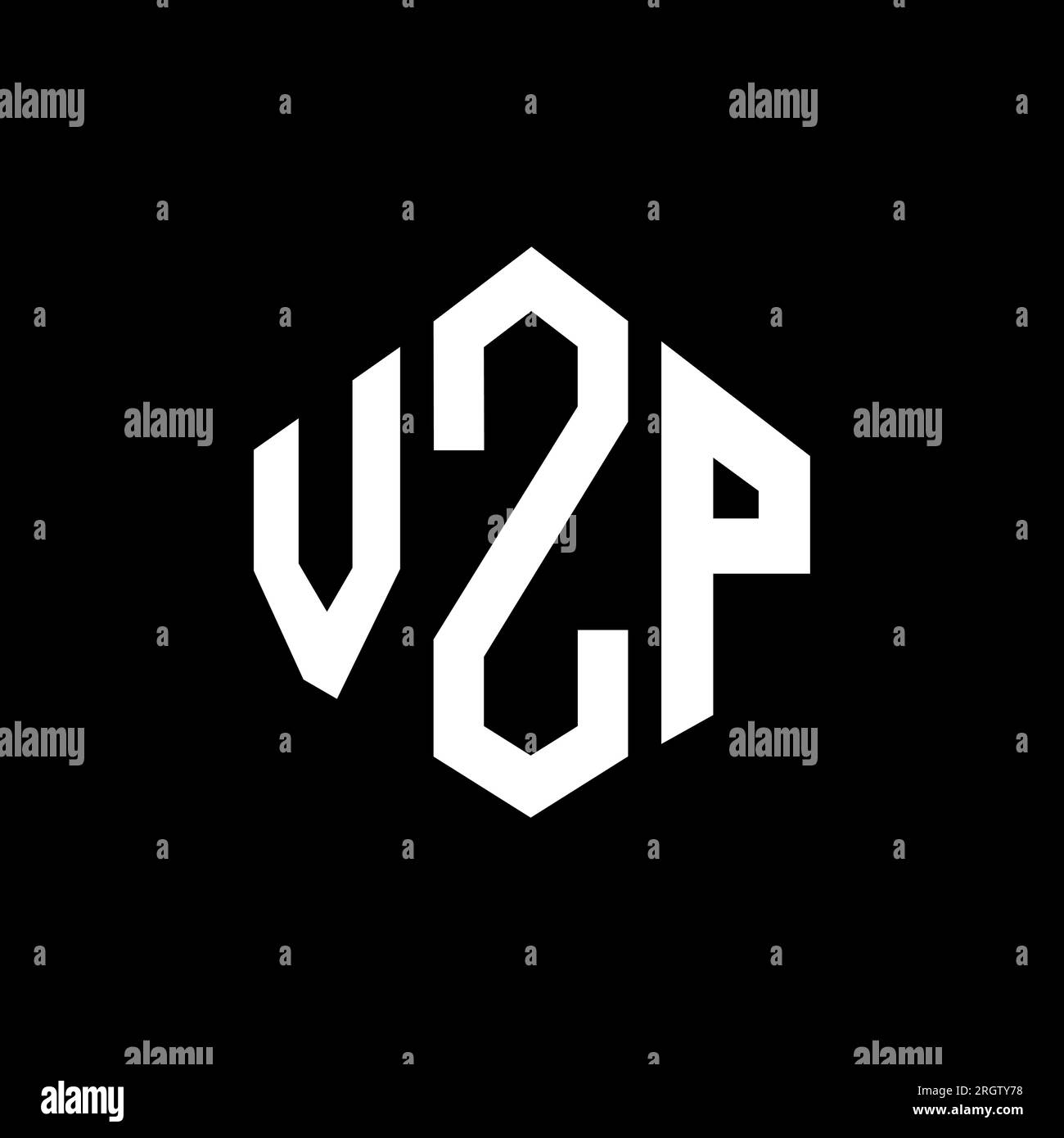 VZP letter logo design with polygon shape. VZP polygon and cube shape ...