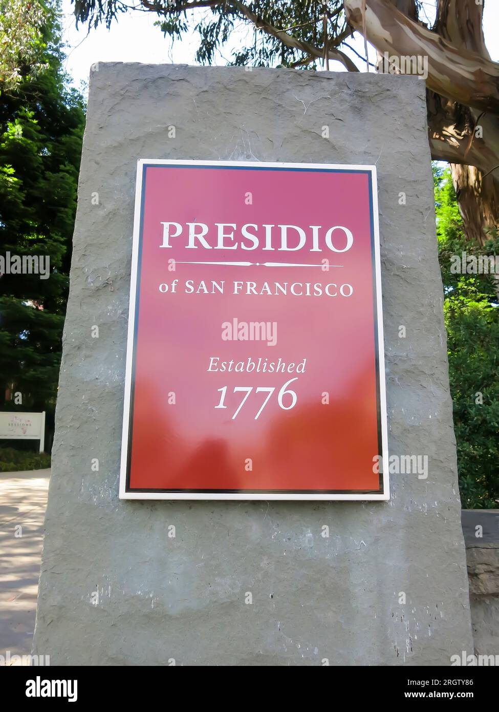 Entrance Sign - Presidio of San Francisco, Near Chestnut St., San ... Entrance Sign - Presidio of San Francisco, Near Chestnut St., San ...