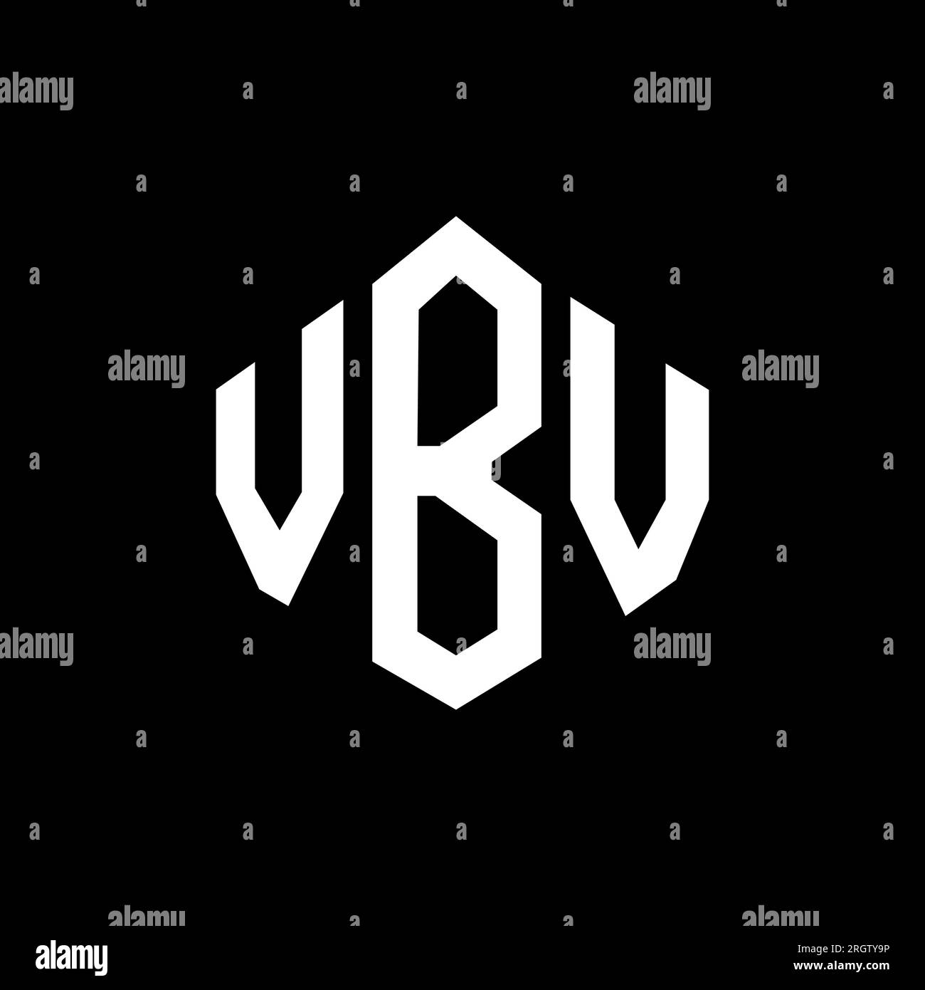 VBV letter logo design with polygon shape. VBV polygon and cube shape ...